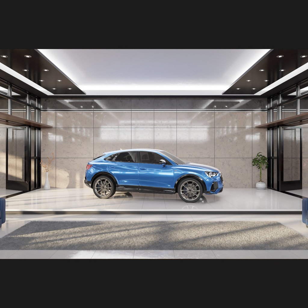Modern Car Showroom | Studio scenes | BlenderKit