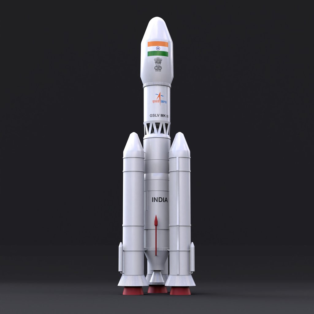 ISRO GSLV MK III Rocket Launch Vehicle | FREE Spacecraft models | BlenderKit