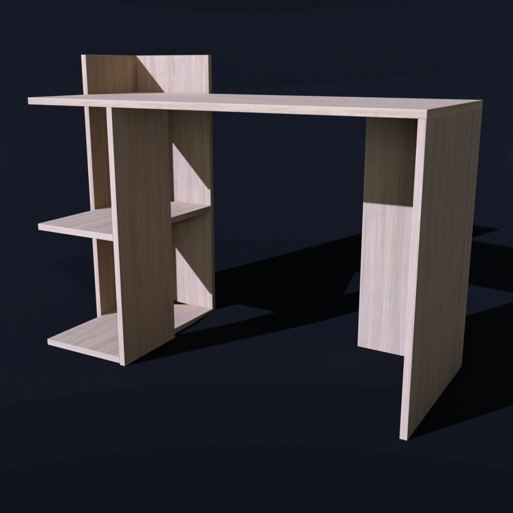 Modular Desk with Shelfs | Desks models | BlenderKit