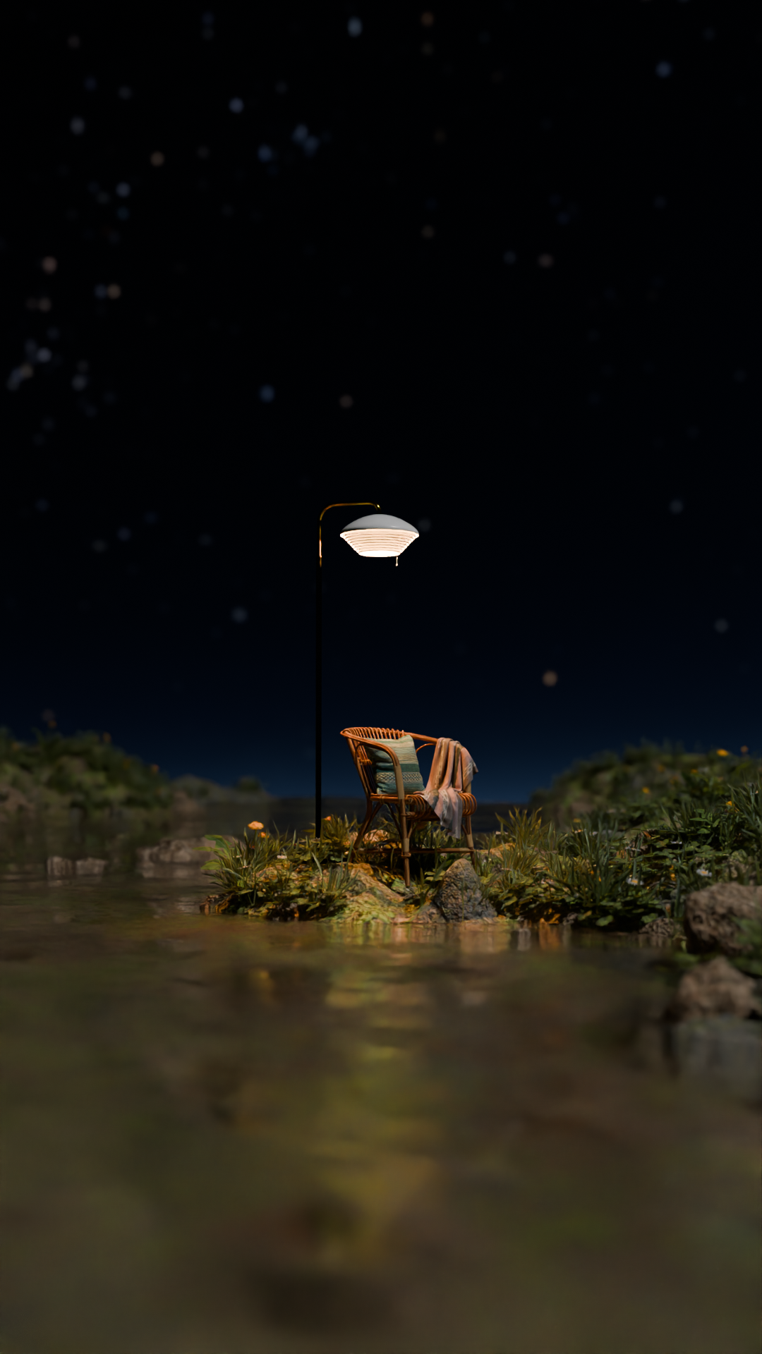 Chair in nature terrain | Nature scenes | BlenderKit