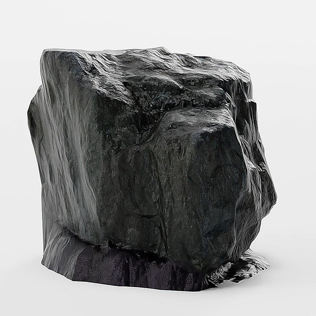 Stone Boulder Black | Terrains models | BlenderKit