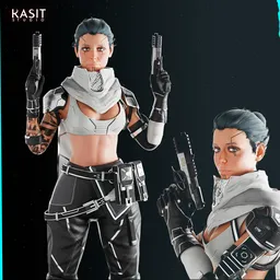 Cyber Girl rigged1 | Women models | BlenderKit