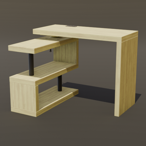 Wooden L Shape Desk | Office Tables models | BlenderKit