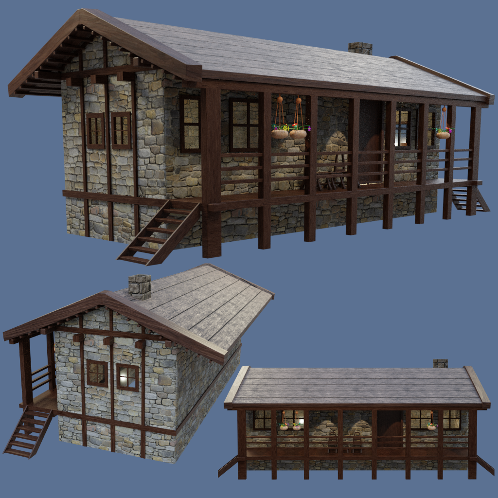 Forest Cabin | FREE Buildings models | BlenderKit