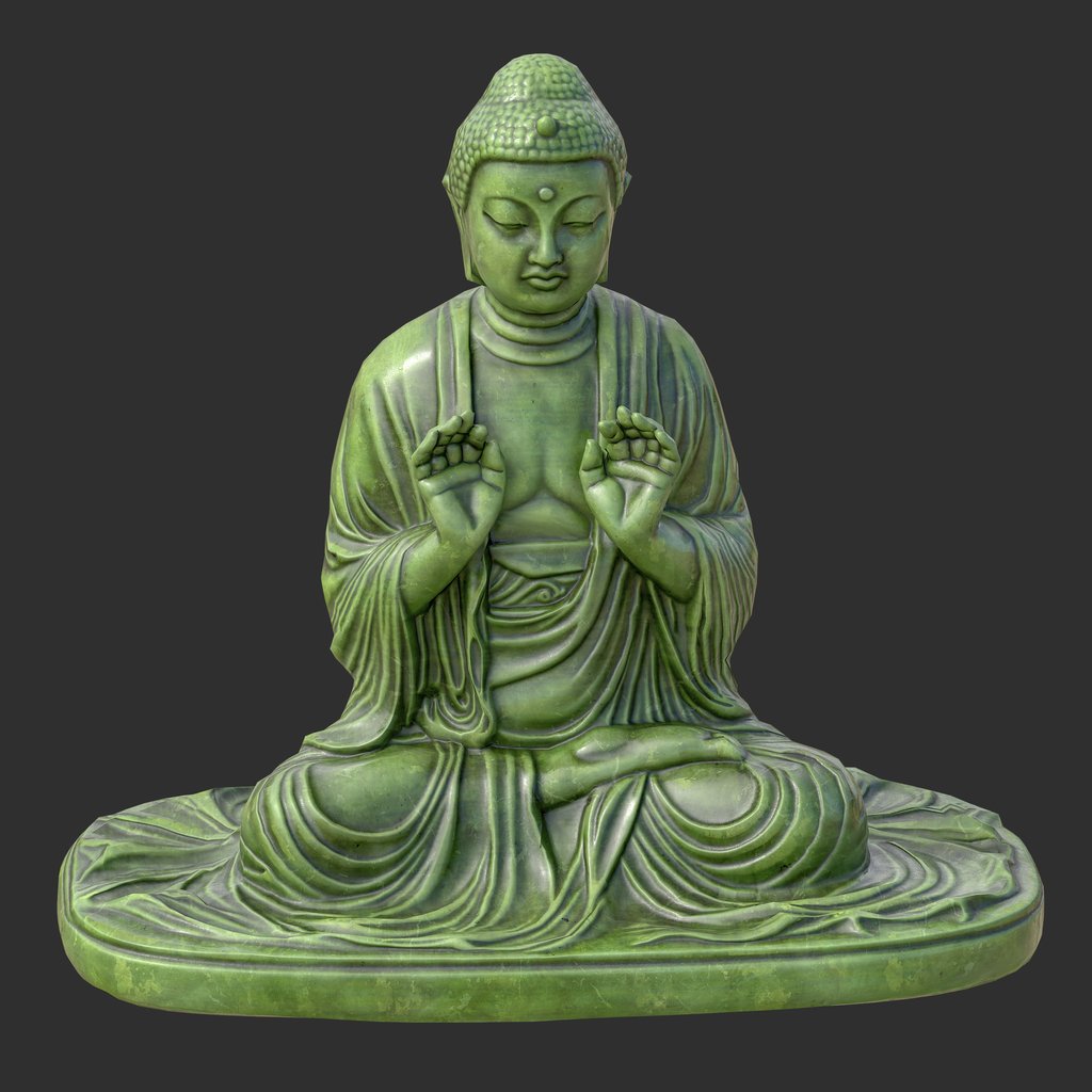 Amida Nyorai Buddha Statue Sacred Jade | Interior Sculptures models ...