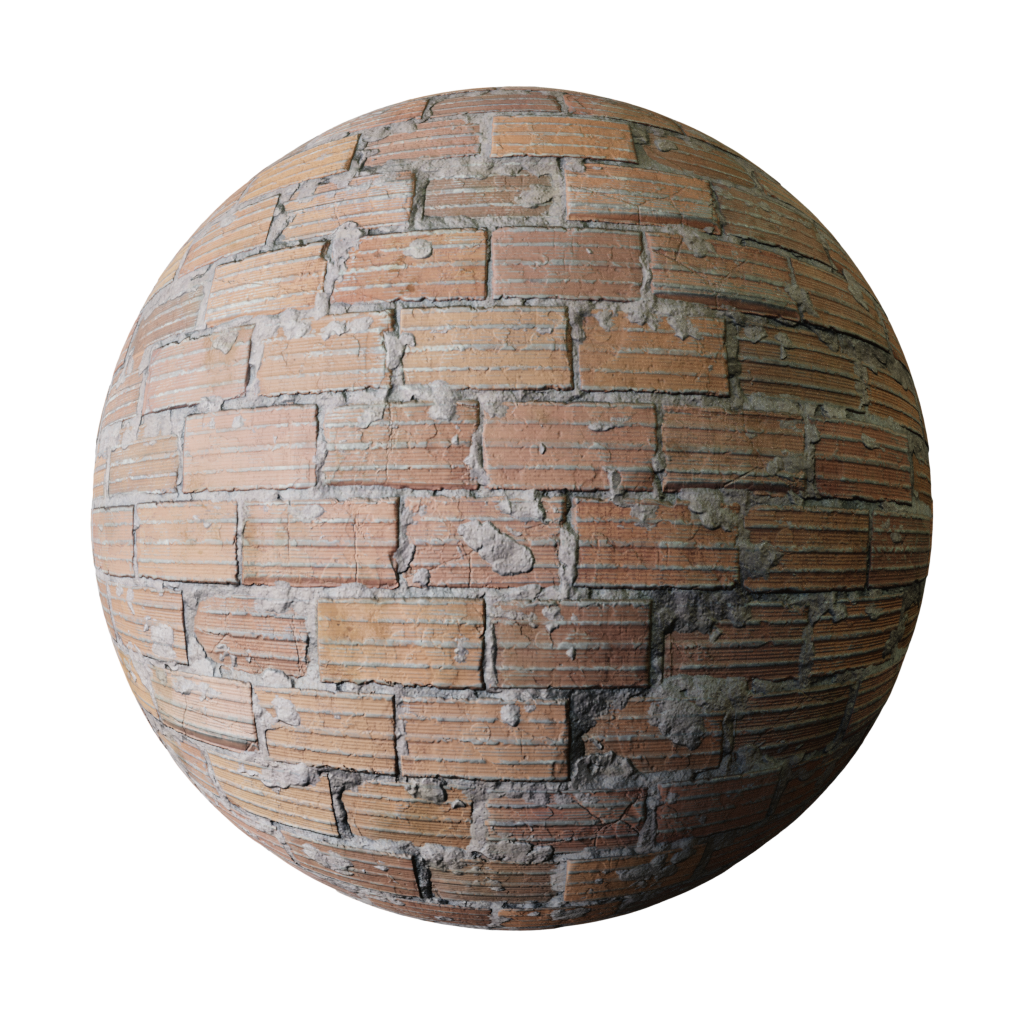 Orange Bricks Old | FREE bricks materials | BlenderKit