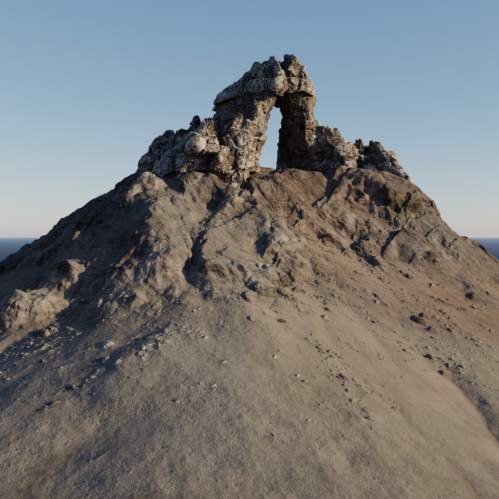 Rock Formation on Rock Hill | Environment Elements models | BlenderKit