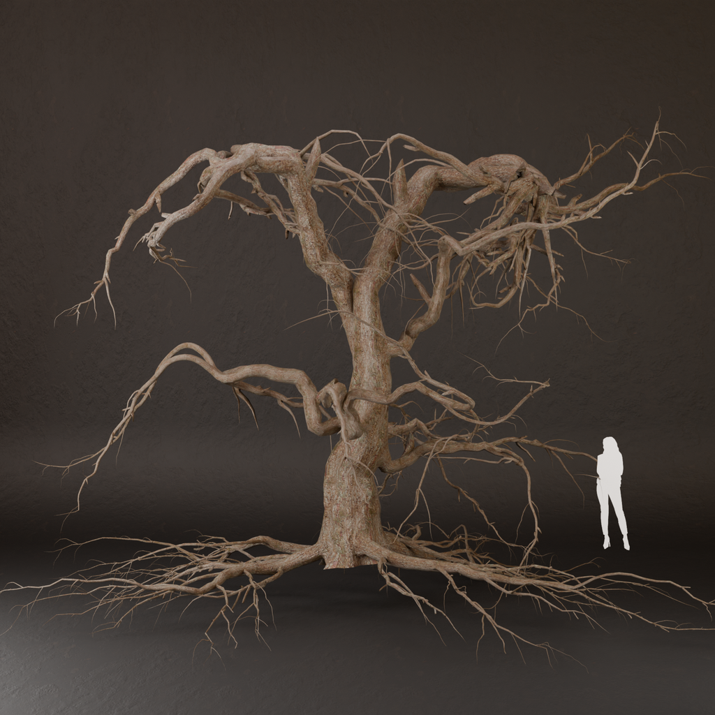 SJ Spooky Leafless Tree OBJ | Trees models | BlenderKit