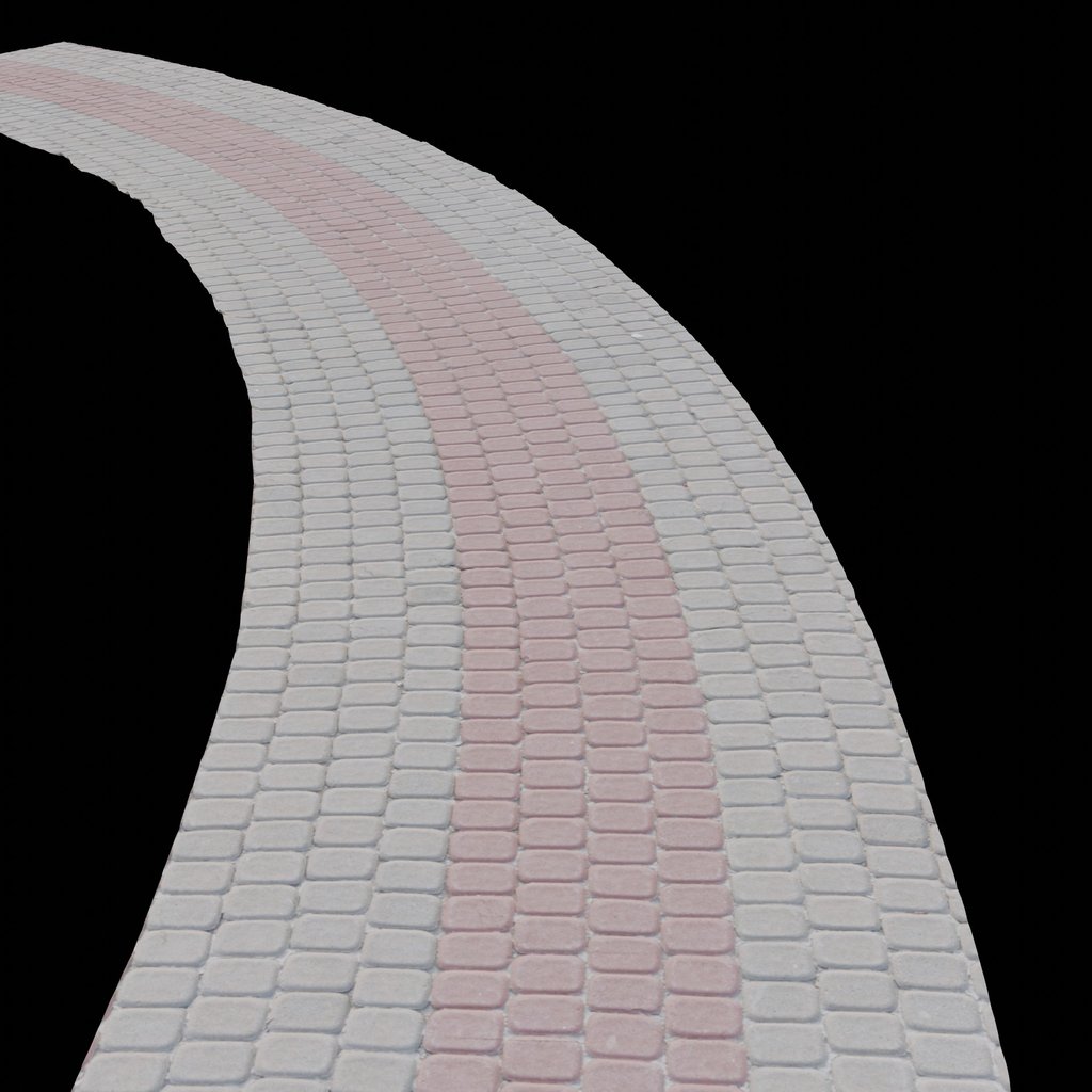 Curved path | FREE Floor Coverings models | BlenderKit