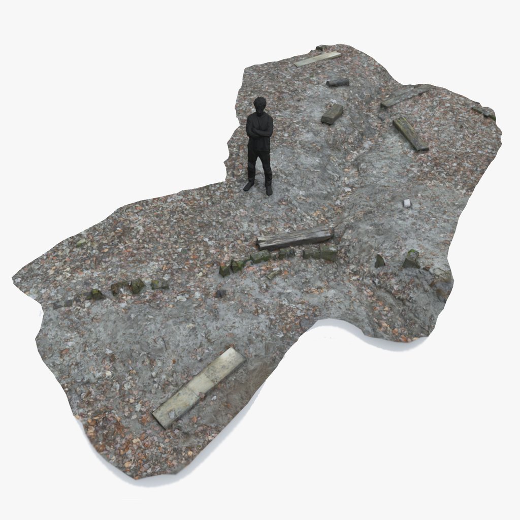 Playground floor sand leaves 2 | Terrains models | BlenderKit