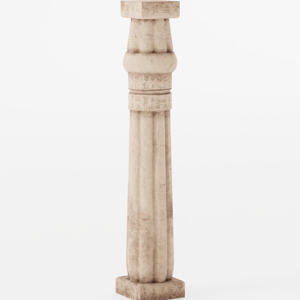 Ancient Egyptian Column | 3D Structure models | BlenderKit