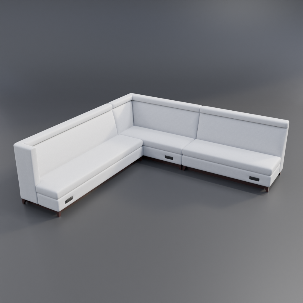 Banquette Sectional Couch | FREE Sofas models | BlenderKit