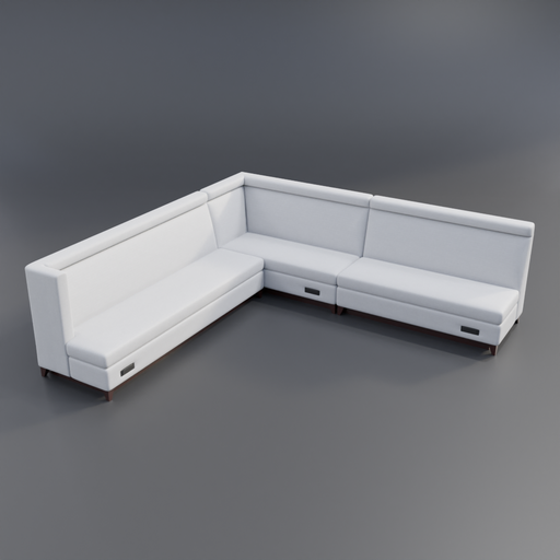 Banquette Sectional Couch | FREE Sofas models | BlenderKit