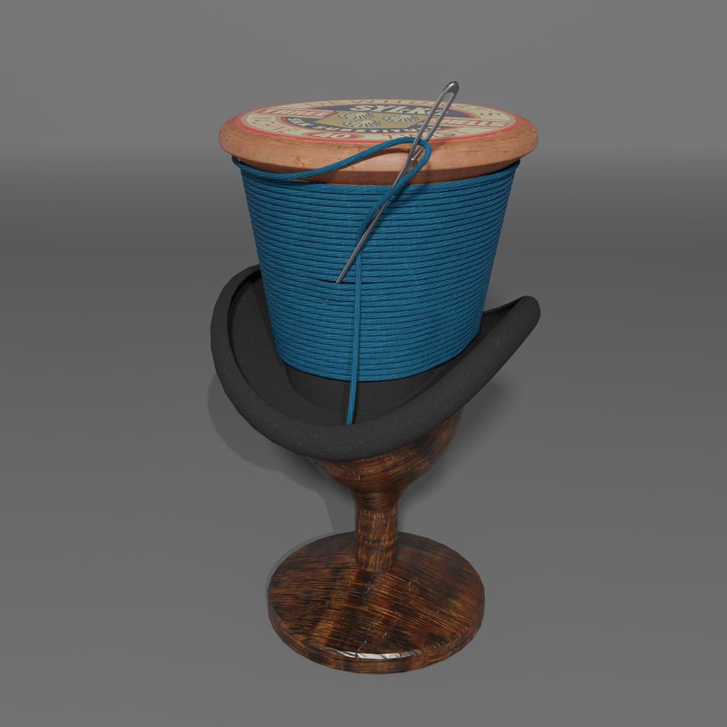 The Threaded Top Hat | FREE Headwear models | BlenderKit