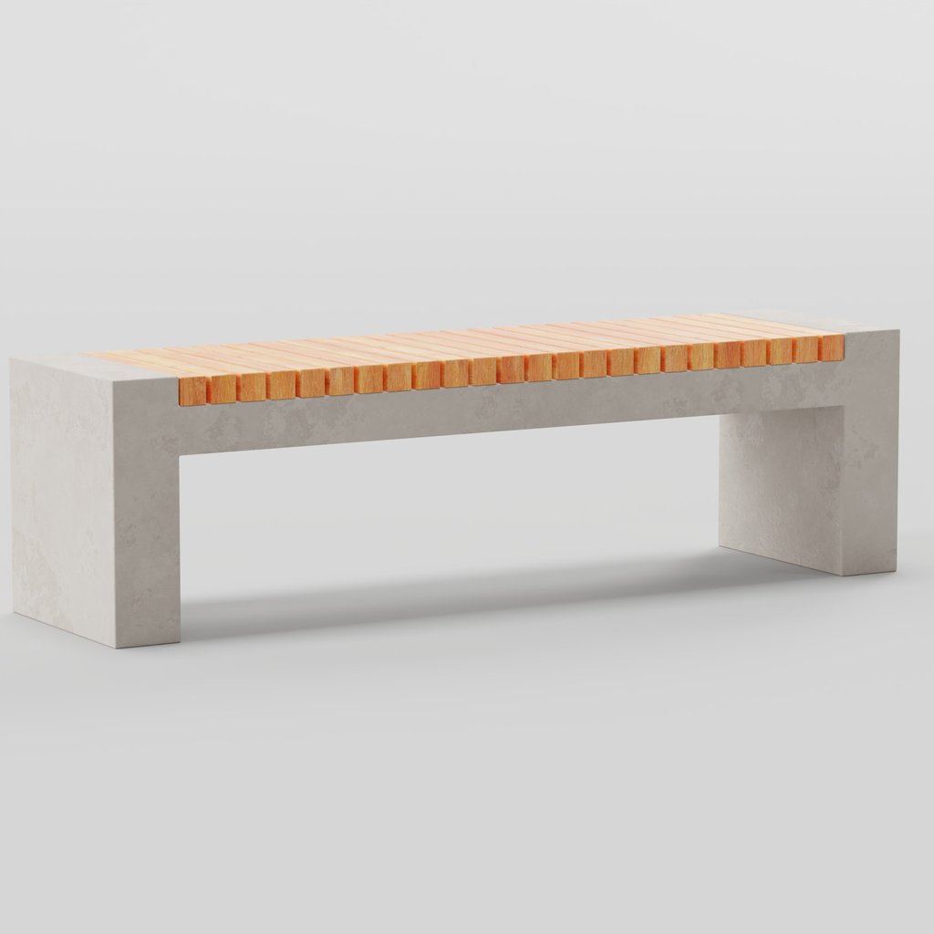 Outdoor Bench | Benches models | BlenderKit