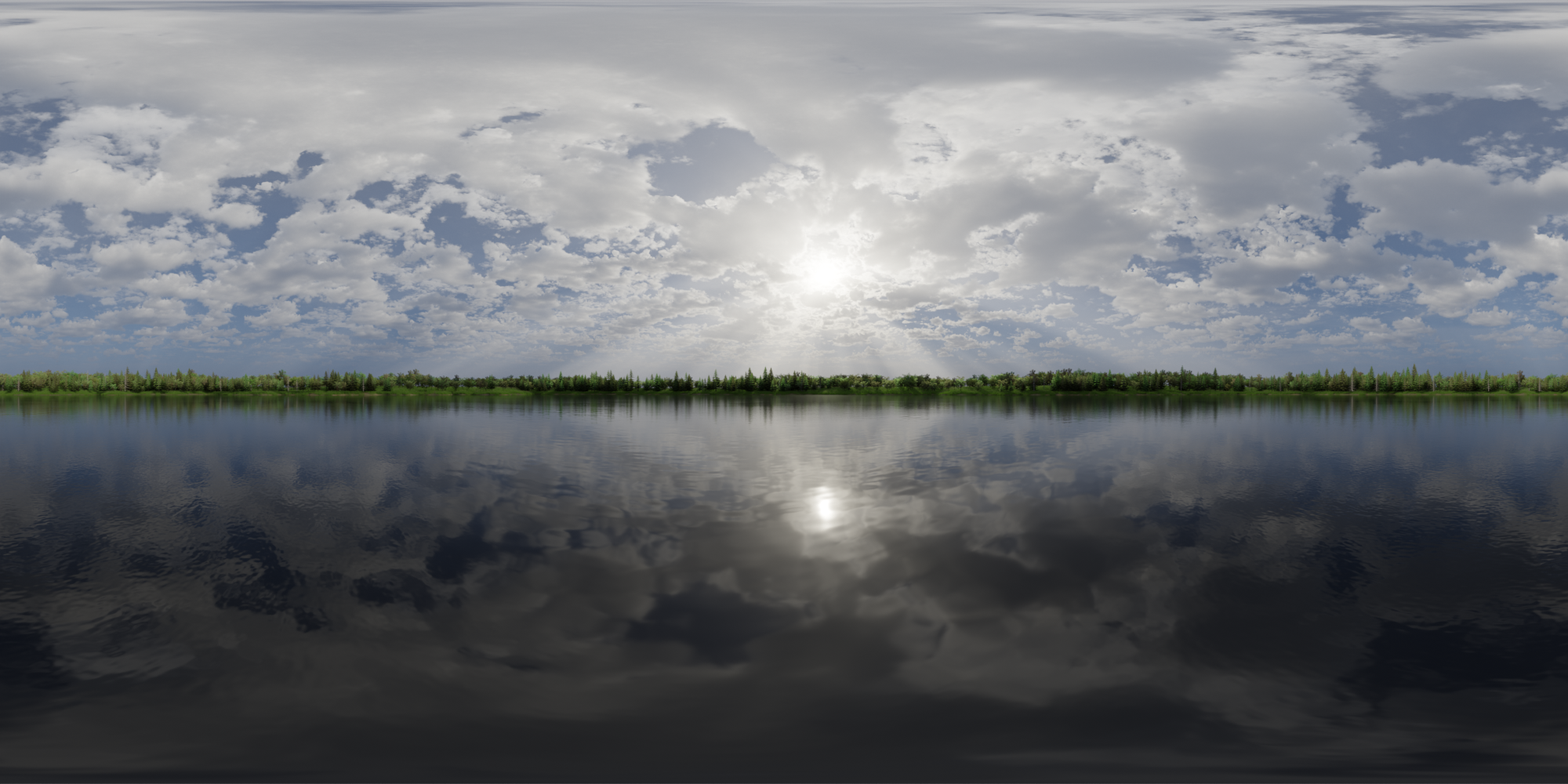 Cloudy Day at Lake | Nature HDRis | BlenderKit
