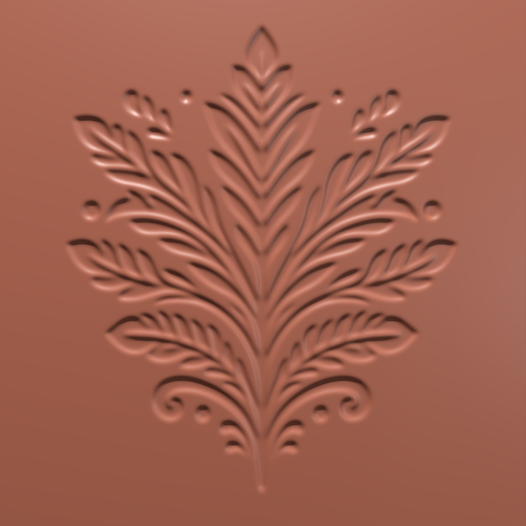 Decorative Filigree Leaf Three | FREE geometric brushes | BlenderKit