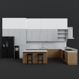 Kitchen Set | FREE Kitchen Sets models | BlenderKit