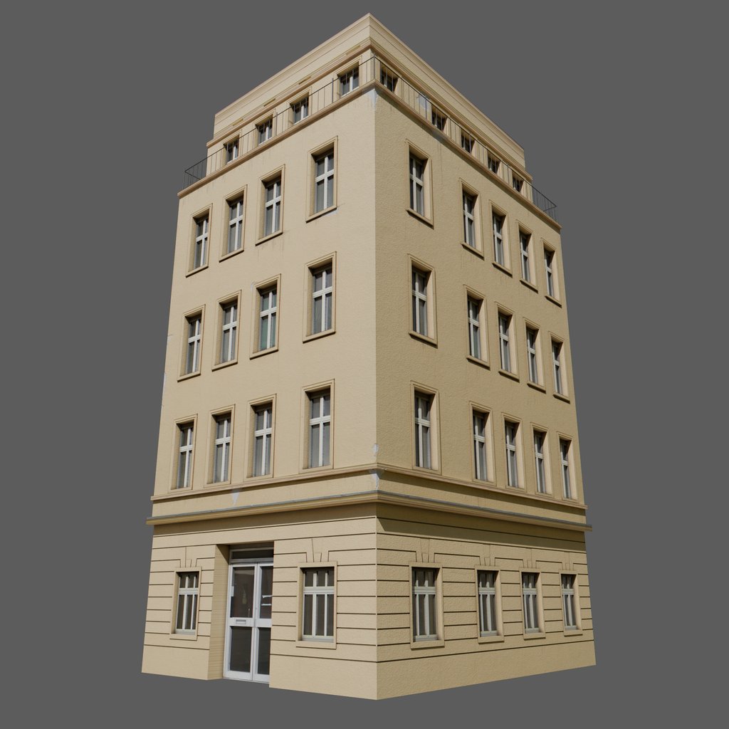 Semi classic building | Private Buildings models | BlenderKit