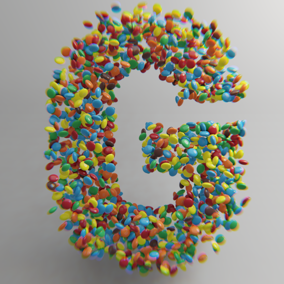 Objects on letters | FREE templates scenes | BlenderKit