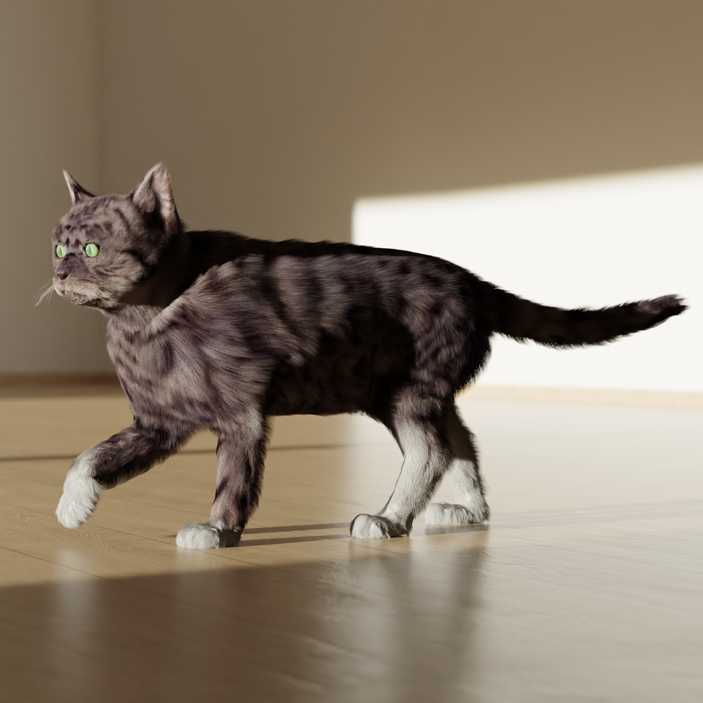 Domestic cat (rigged) | FREE 3D Mammal models | BlenderKit
