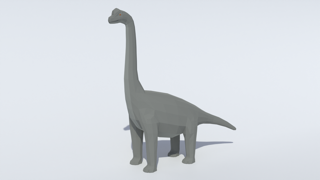 Low Poly Brachiosaurus | Dinosaurs models | BlenderKit
