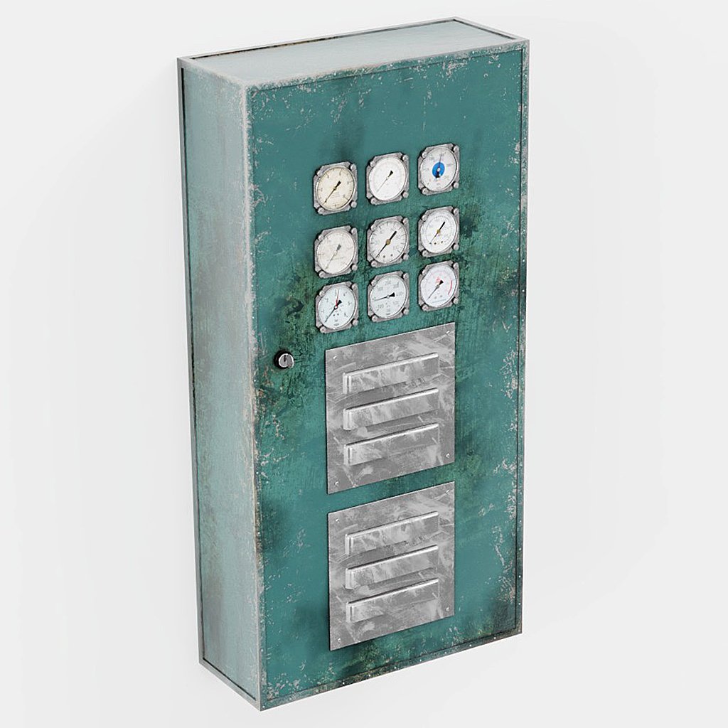 Control Panel Vents | Industrial Machinery models | BlenderKit