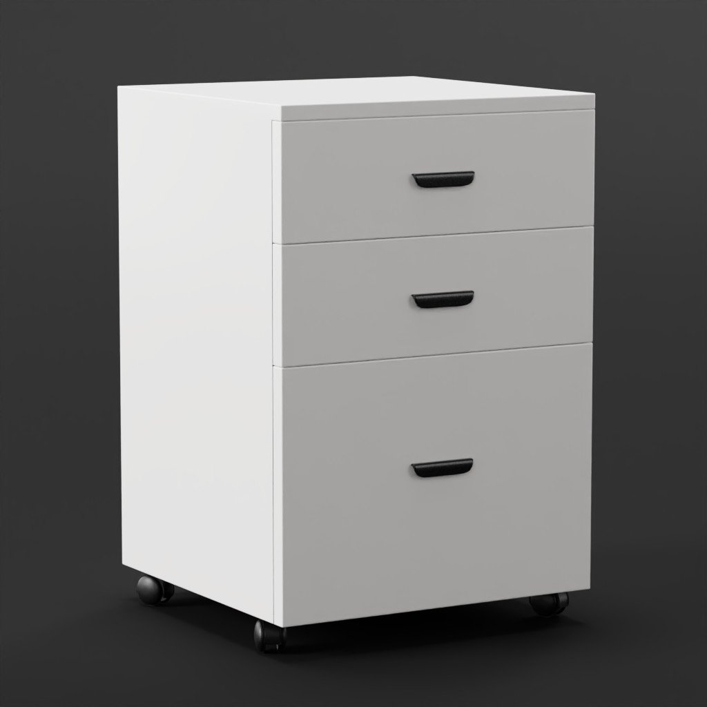 File Mobile White | FREE Office Storage Spaces models | BlenderKit