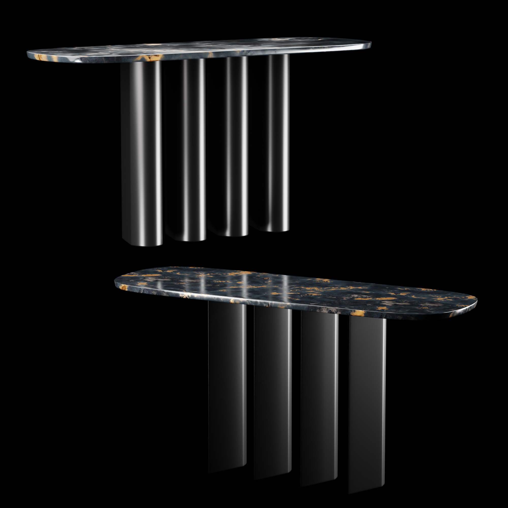 Geometric console / marble | Consoles models | BlenderKit