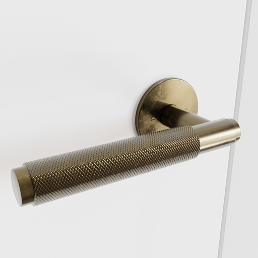 Knurled door handle | Doors models | BlenderKit
