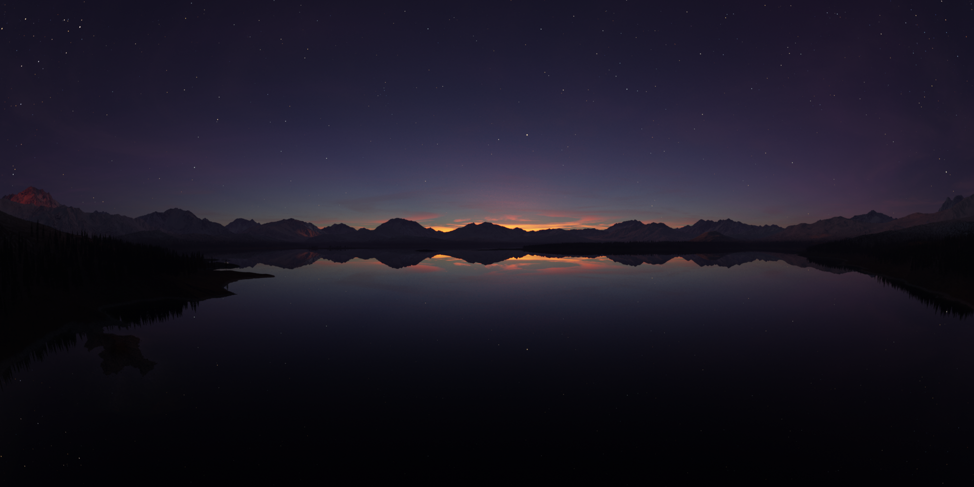 Night Twilight Sky Landscape | Nighttime Environments HDRis | BlenderKit