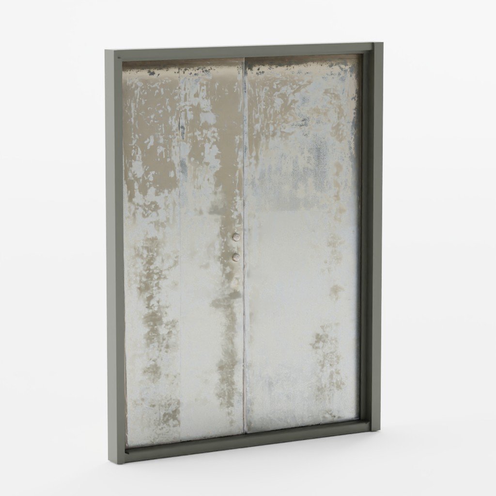 LowPoly Steel Door 02 | FREE Doors models | BlenderKit