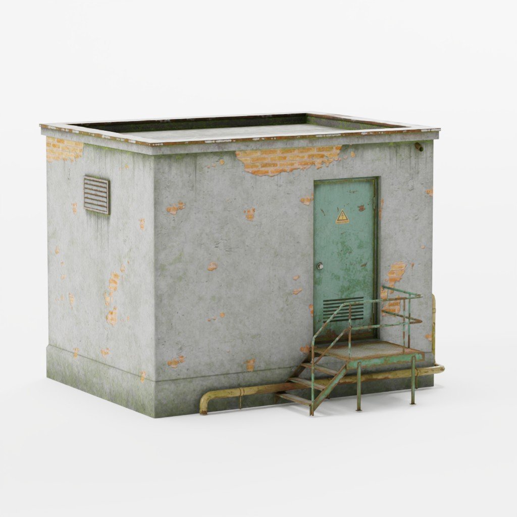 Roof exit 1 | Exterior Elements models | BlenderKit
