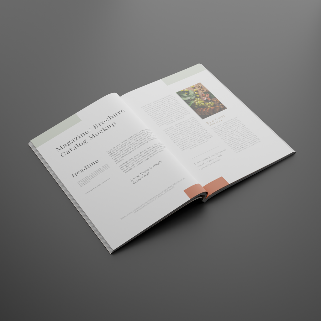 Opened Magazine | Books models | BlenderKit