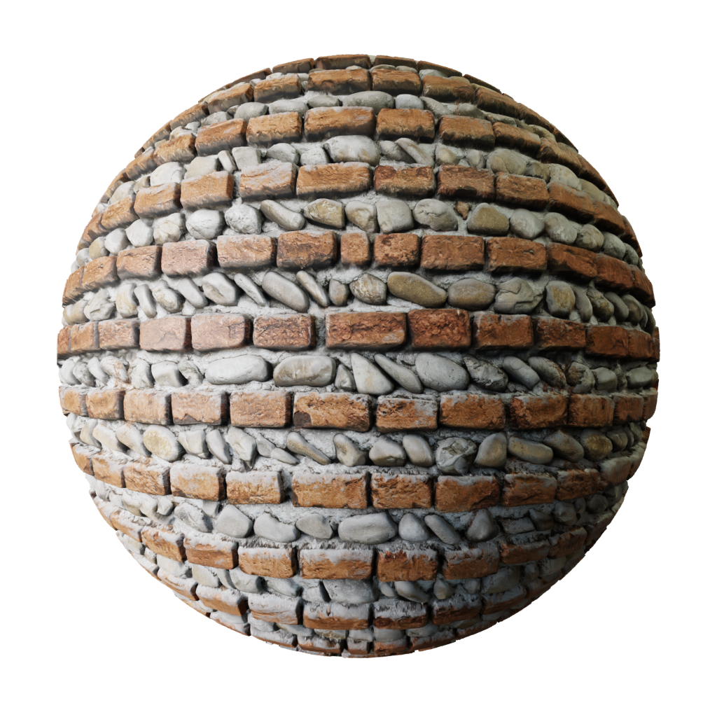 Bricks Cobbles | FREE 3D bricks materials | BlenderKit