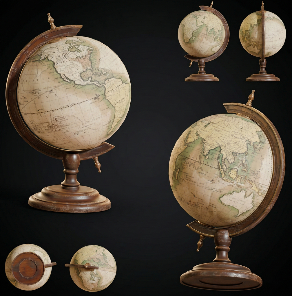Exquisite Antique Cartesian Globe | Interior Decorations models ...