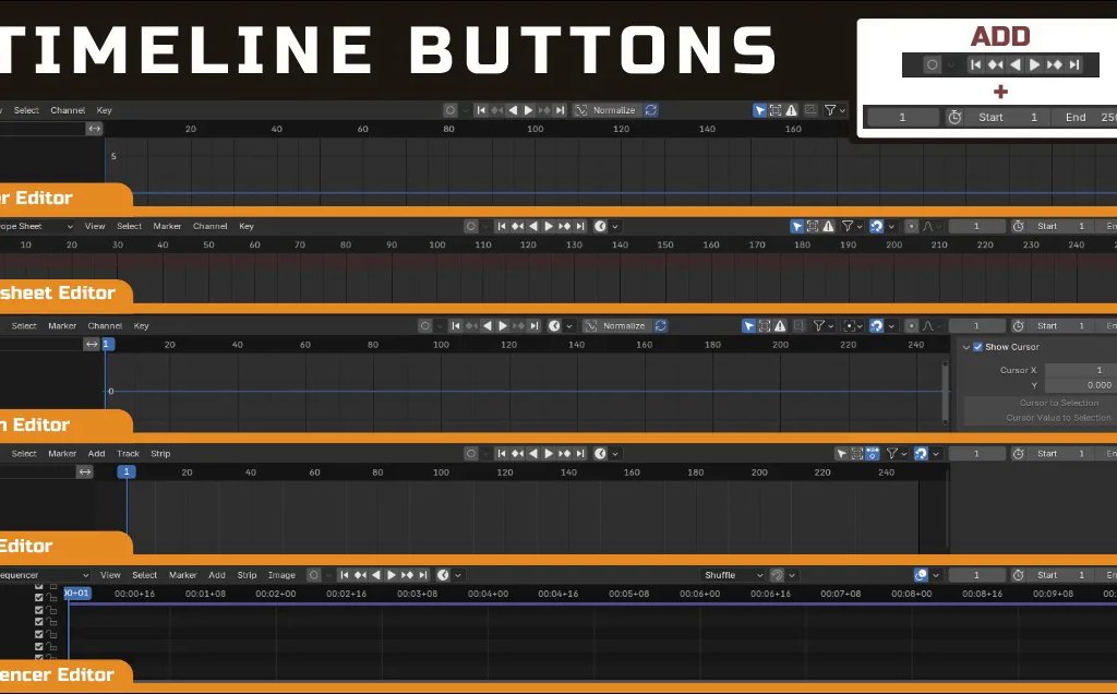 Timeline Buttons | BlenderKit