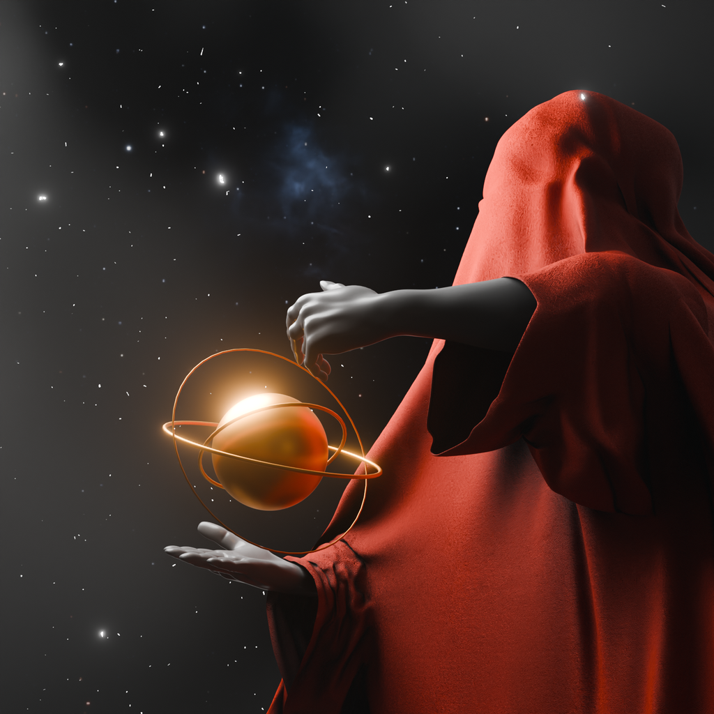 Big figure in space | Sci-fi scenes | BlenderKit