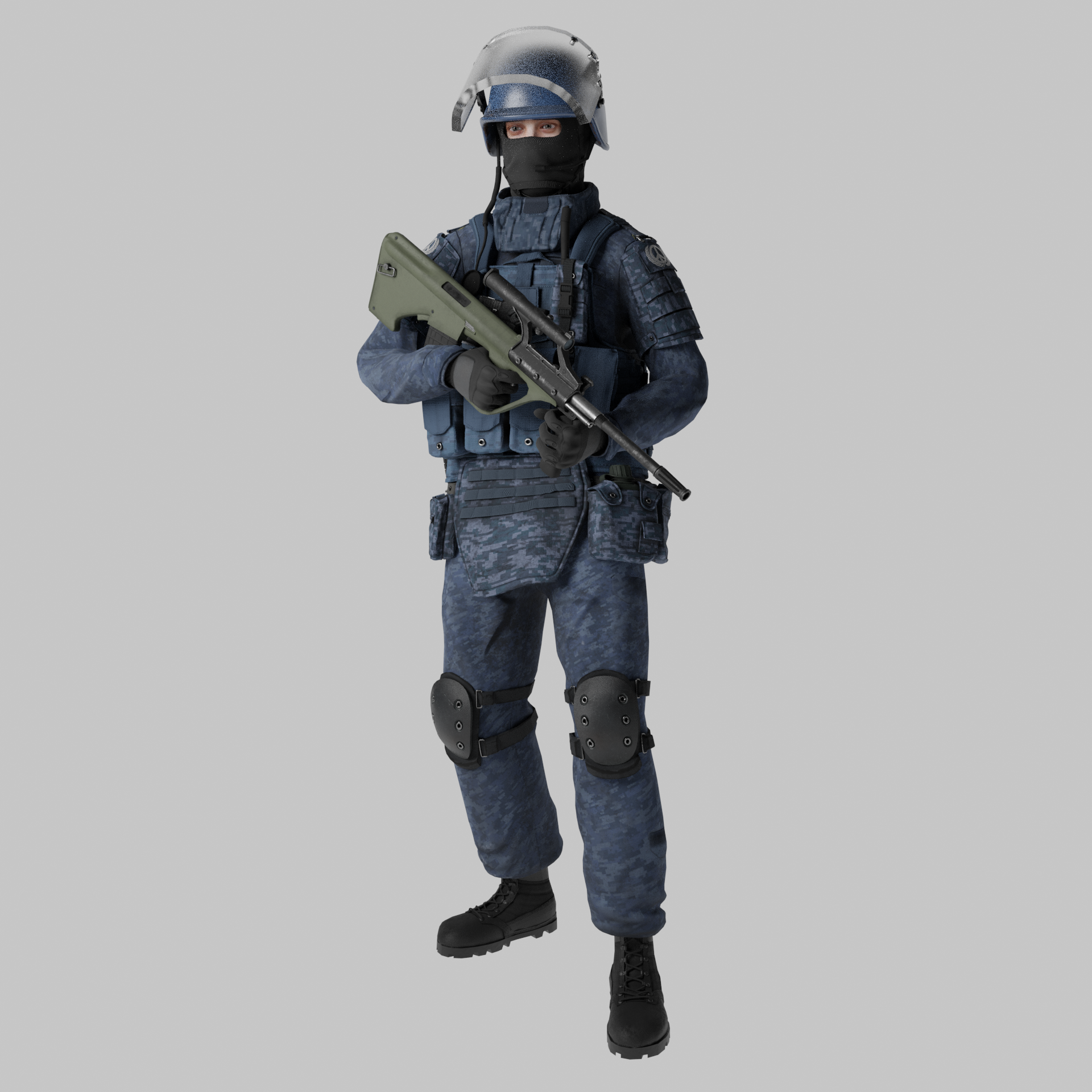 Coalition Soldier 3 | FREE 3D Military models | BlenderKit