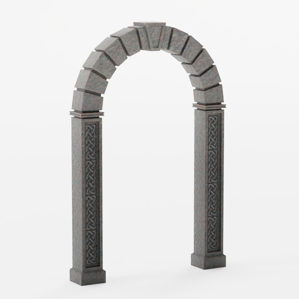 Norman/Celtic Arch or archway | Architecture models | BlenderKit