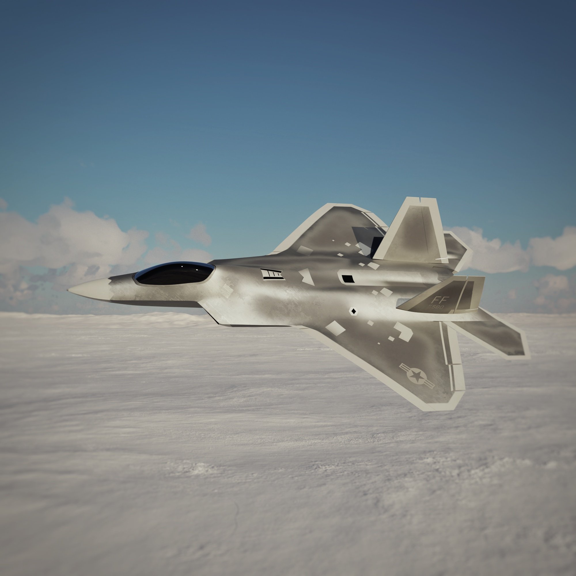 F-22 raptor | Military Aircraft models | BlenderKit