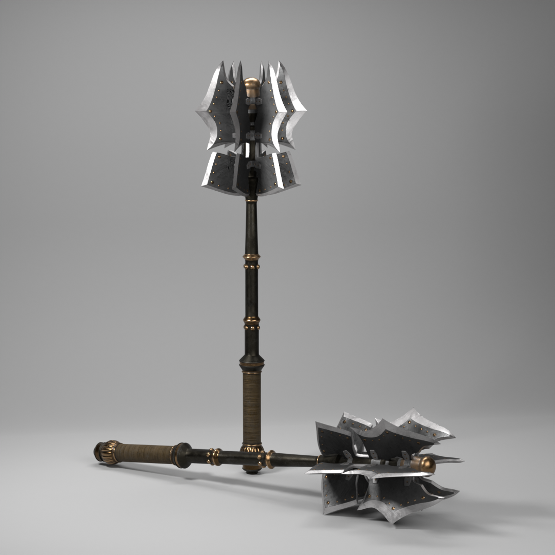 Medieval Knight Mace Melee Weapon | Historical Weapons models | BlenderKit