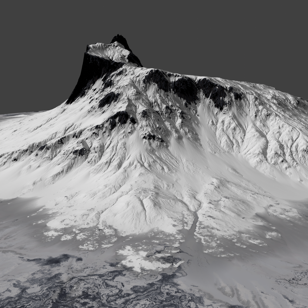 Snow Mountain Terrain | FREE Terrains models | BlenderKit