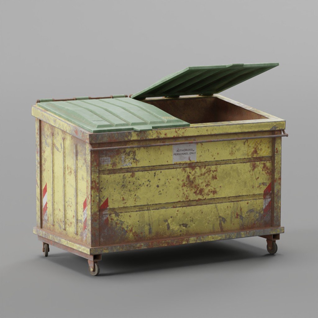 Garbage dumpster big | Containers models | BlenderKit