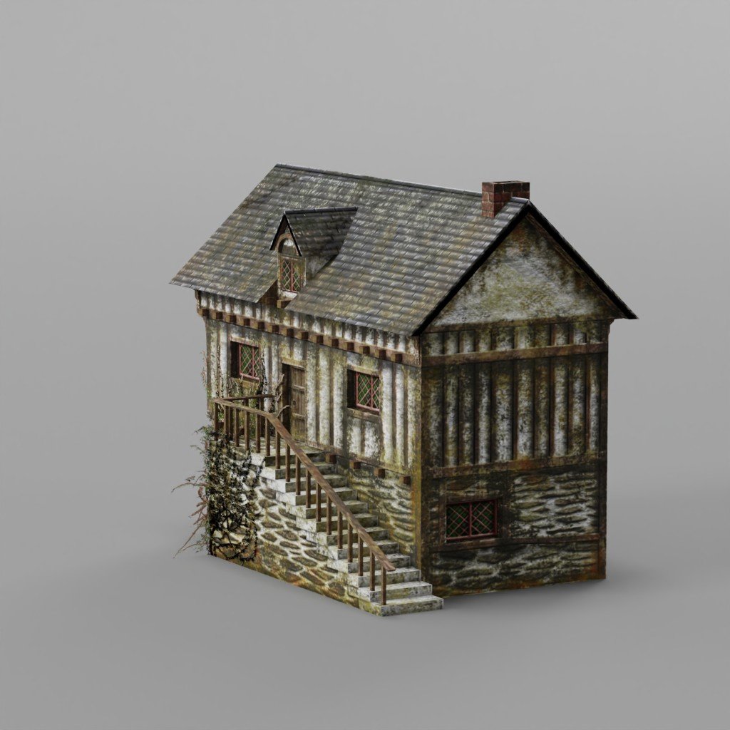 Old Medieval House Automn | Historic Buildings models | BlenderKit