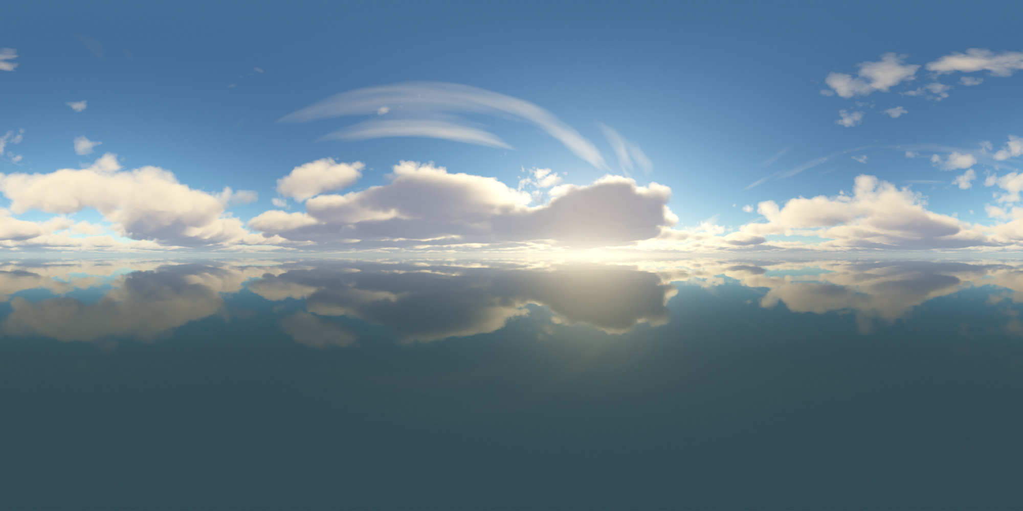 Cloudy Morning Sky Ocean | Nature HDRis | BlenderKit
