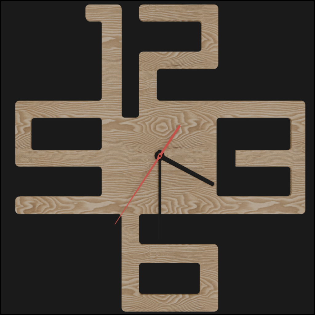 Wooden-clock | FREE Clocks models | BlenderKit