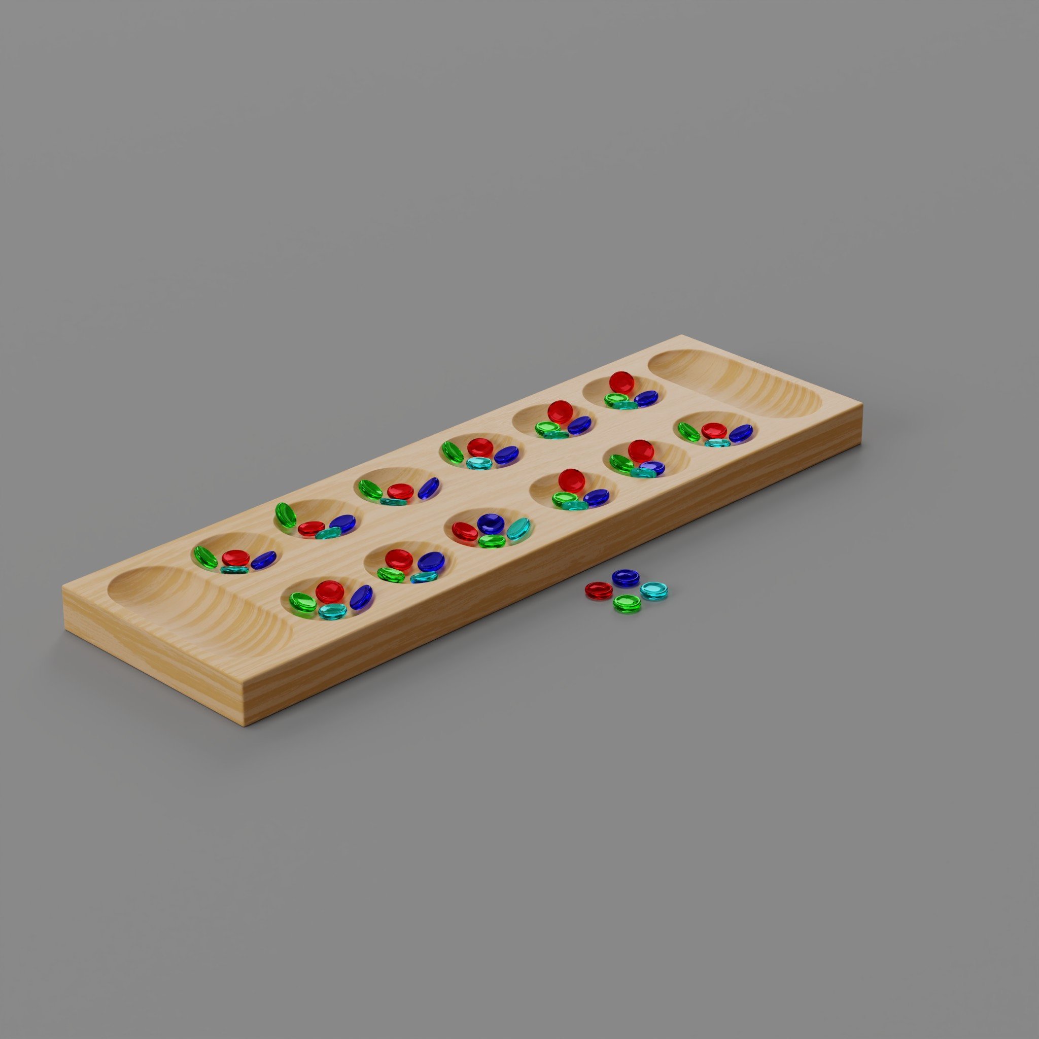 Mancala | FREE Miscellaneous models | BlenderKit
