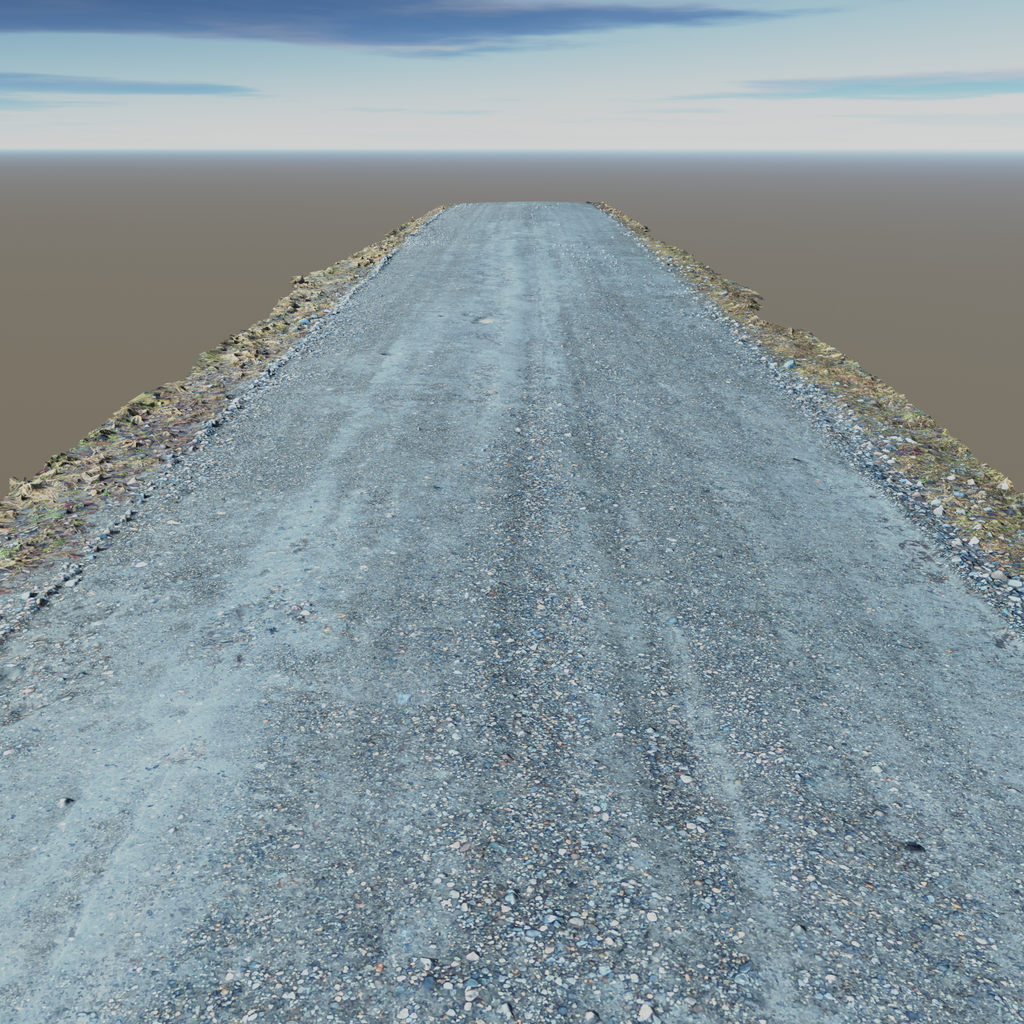 Gravel Road Photoscan | Environment Elements models | BlenderKit