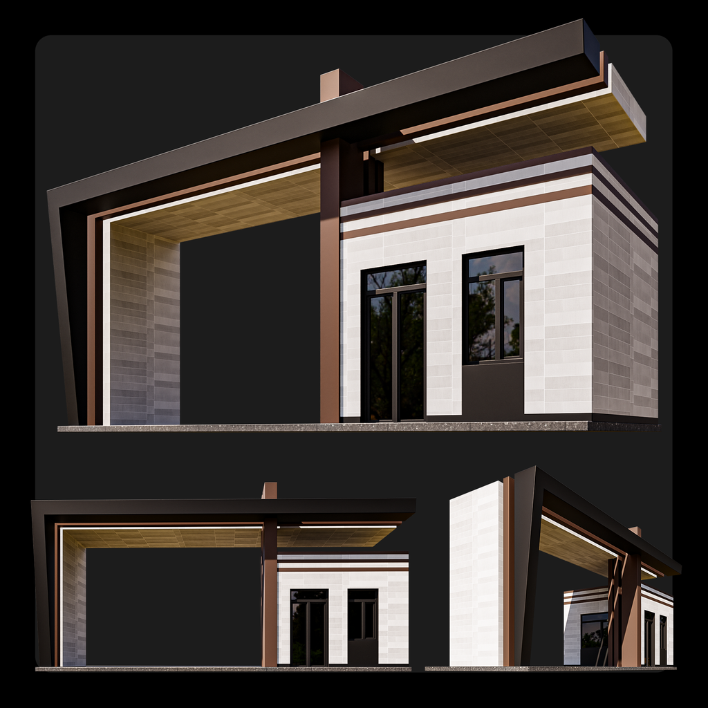 Elegance Entrance Gate | Commercial Buildings models | BlenderKit